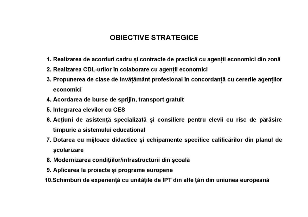 Obiective | Liceul Costin D. Nenițescu
